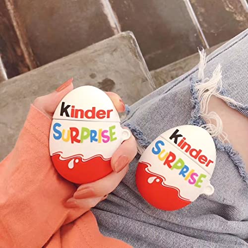 New Creative Airpods 2/1 case, Funny and Cute, Cartoon Trend Design, Suitable for Men, Women, Teenagers, Apple Airpod case (Fun Egg)