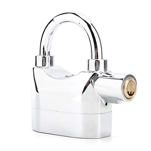 Evonecy Bicycle Alarm Lock, Aluminum Alloy Anti-Theft Padlock, for Motorcycle Bicycle