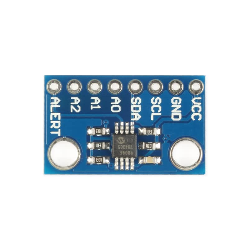JESSINIE 2Pcs MCP9808 High Accuracy Temperature Thermometer -40°C to +125°C Digital Temperature Sensor Module Accuracy ±0.25°C /0.0625°C Voltage Range 2.7-5.5V Temperature Detector for Arduino