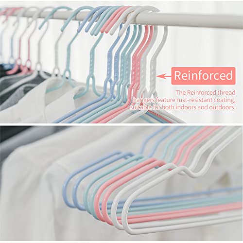 Traceless Hangers Clothes Hangers 50 Pack-Random Color,Coat Hangers, No Shoulder Bump Suit Hangers