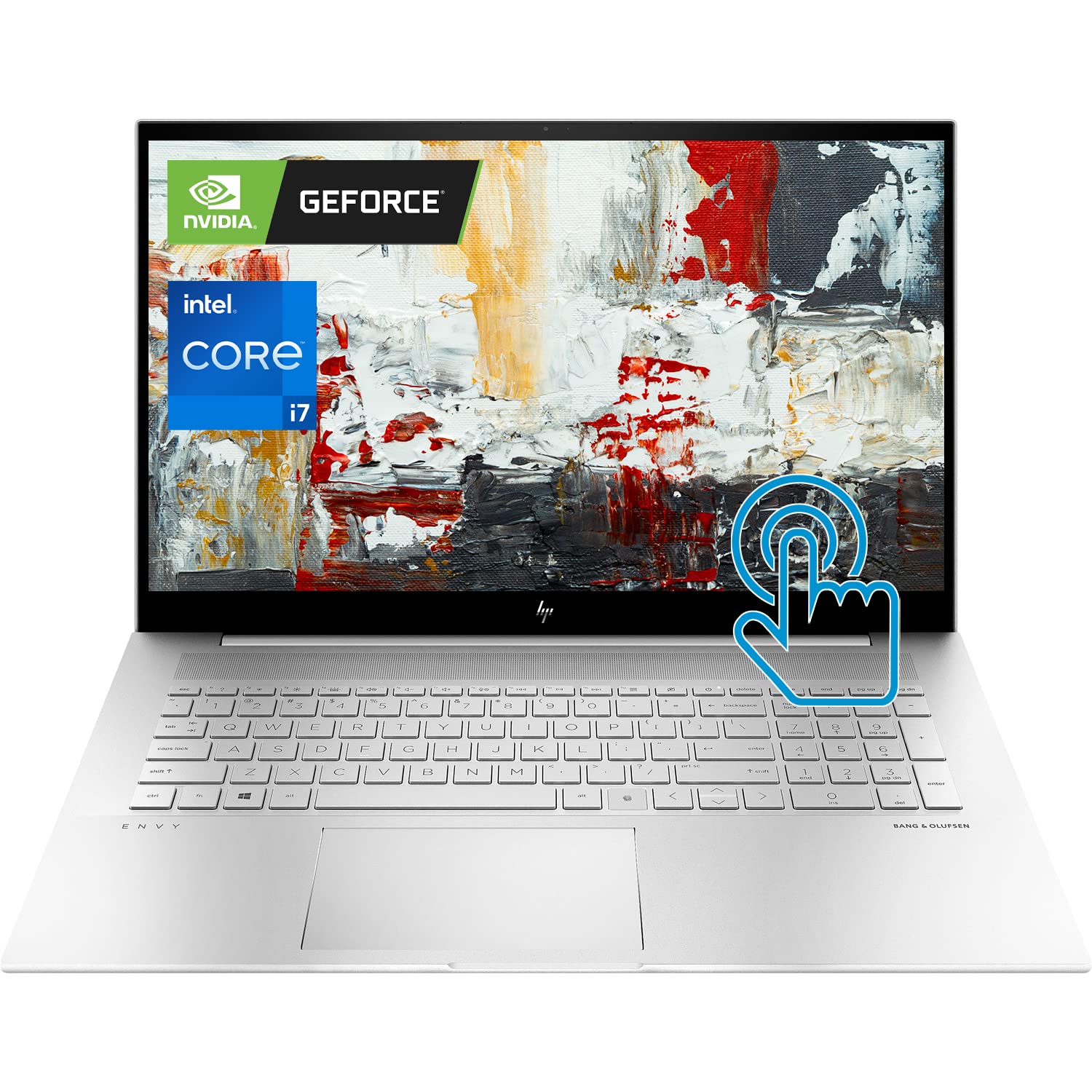 HP Envy Laptop, 17.3" IPS Touchscreen, Intel Core i7-1165G7, GeForce MX 450, 32GB RAM, 1TB PCIe, Backlit Keyboard, Fingerprint Reader, Wi-Fi 6, Audio by Bang & Olufsen, Win 11
