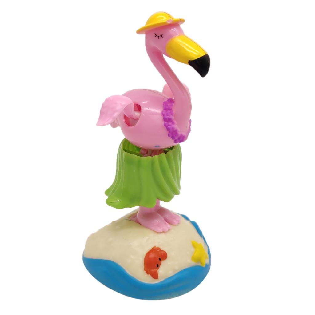 Esquirla Adorable Dancing Skirt Flamingo Statue Figure, Plastic Bobbleheads Doll,
