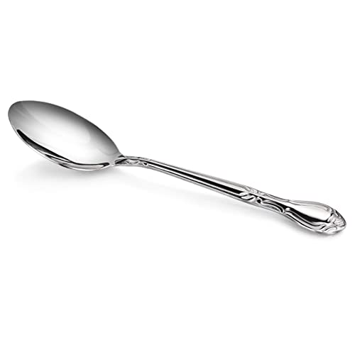 New Star Foodservice 58727 Rose Pattern, 18/0 Stainless Steel, Teaspoon, 6.2-Inch, Set of 12