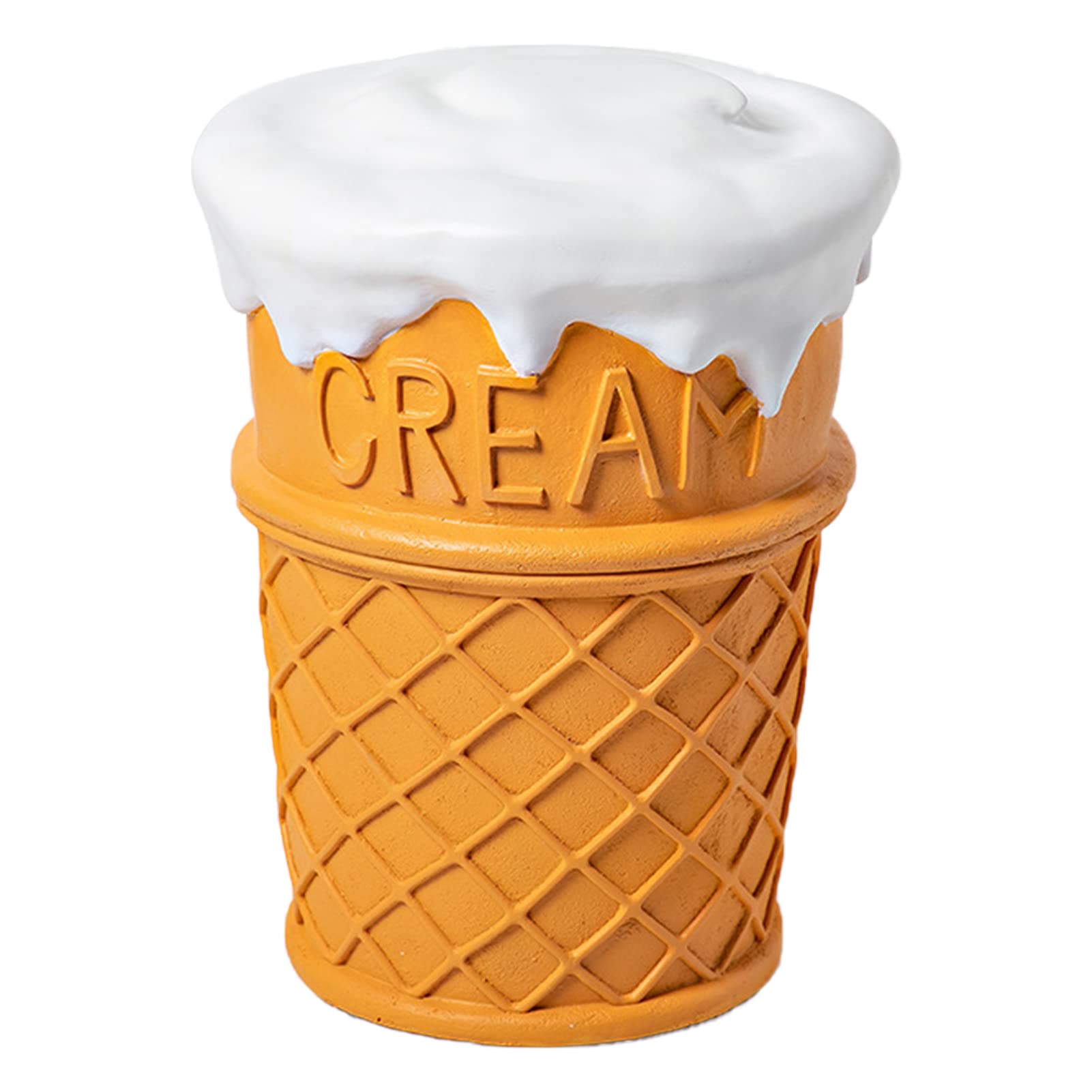 MEUMITY Simulated Food Stool, Fun Lightweight Food Shoe Changing Stool Decorative for Home (Ice Cream)