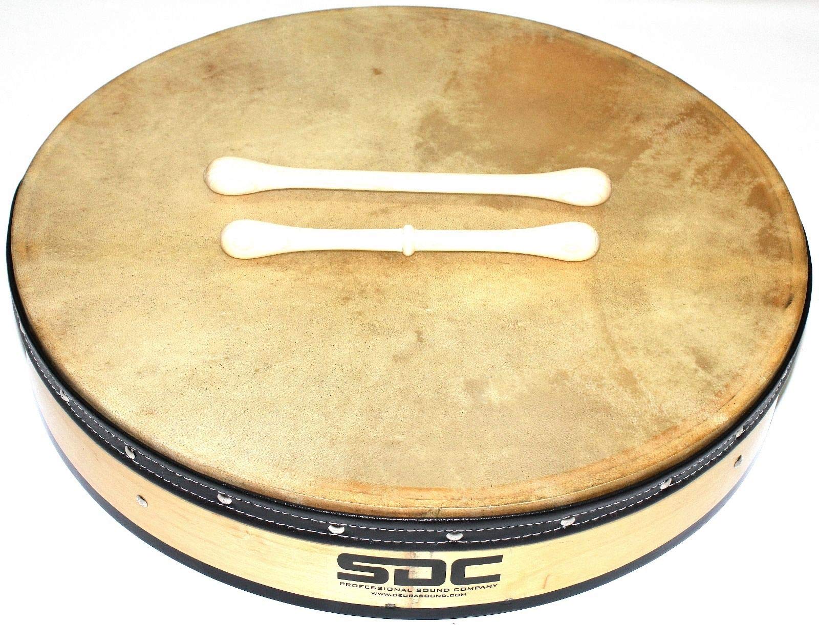 DEURA ALL NATURAL BODHRAN DRUM Irish Celtic 18 Inch Free CASE and 1 Tipper