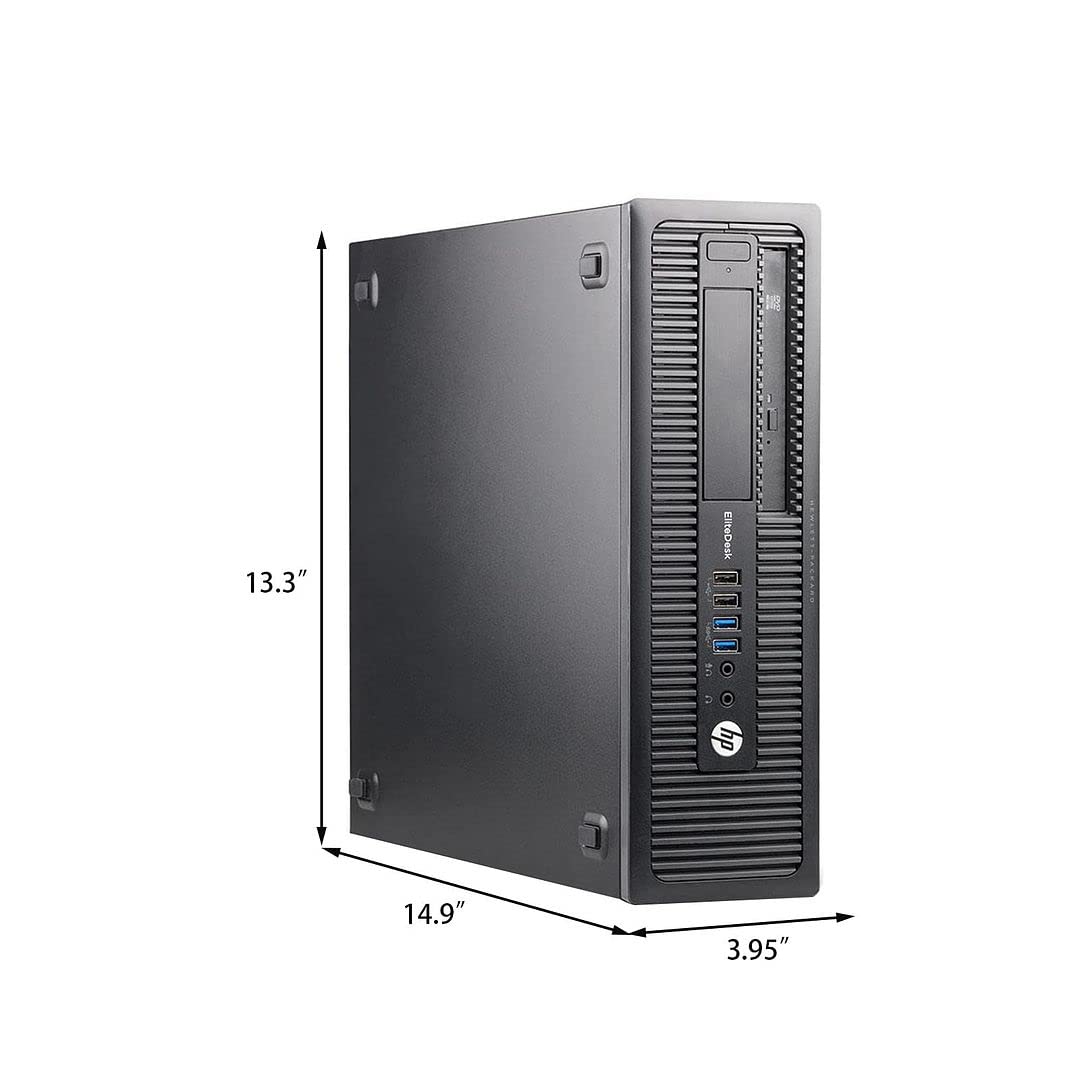 HP EliteDesk 800 G1 SFF Desktop PC,Built in WiFi Refurbished Desktop i5,Win 10 Office Computers,16G Ram,256GB SSD + 500GB HDD,DVDRW,DP,HDMI,BT,Wireless Keyboard and Mouse + TJJ Mouse Pad (Renewed)