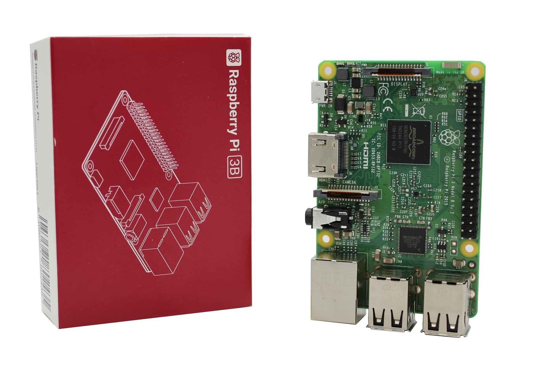 DIGISHUO Raspberry Pi 3 Model B Board 1G Ram 400MHz Wireless LAN and Bluetooth 3B+ Version (Raspberry Pi 3B Module)