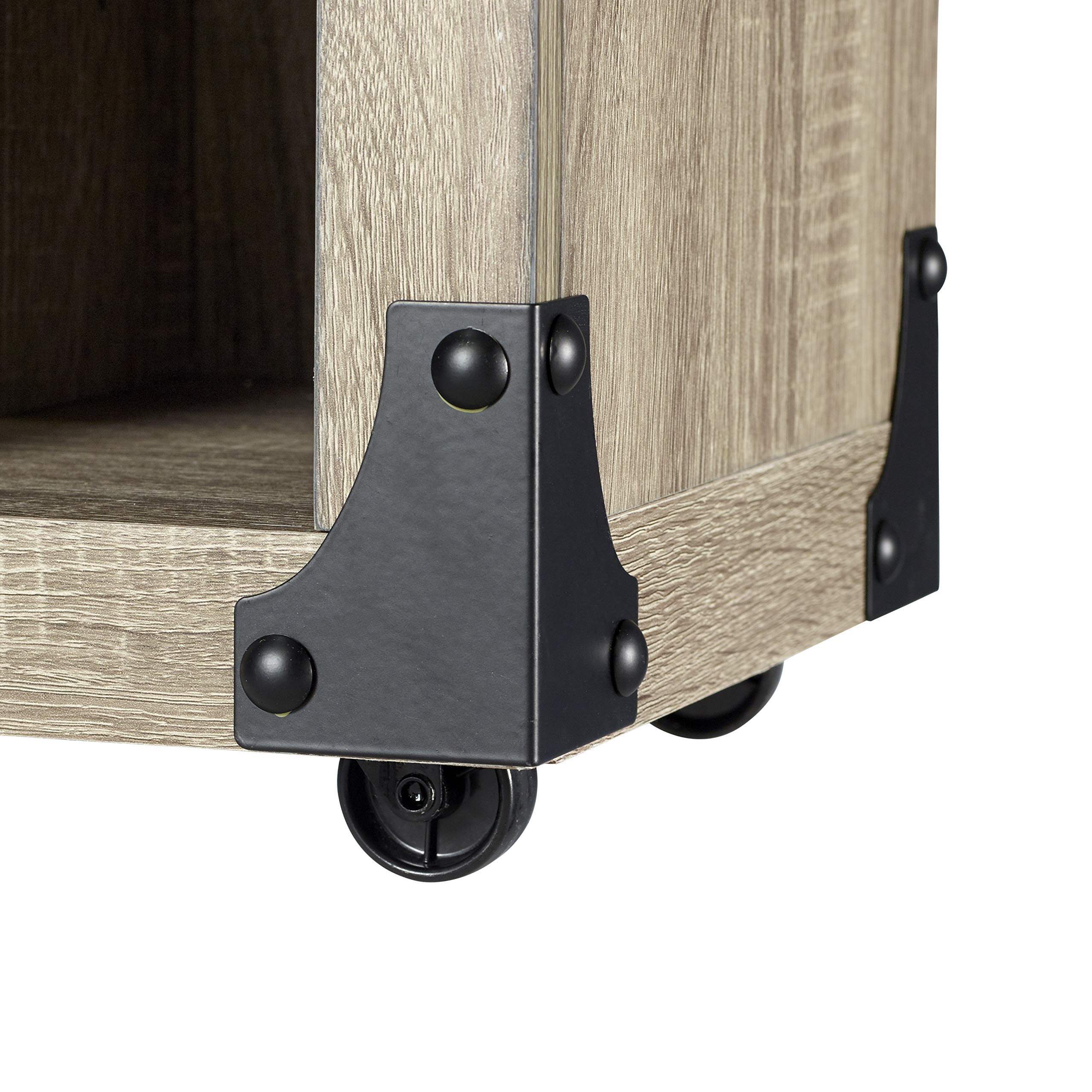 Dimplex Chelsea TV Stand with 18" Electric Fireplace (Model: C3P18LJ-2086DO), 120V, 1500W, 12.5 Amps, Distressed Oak