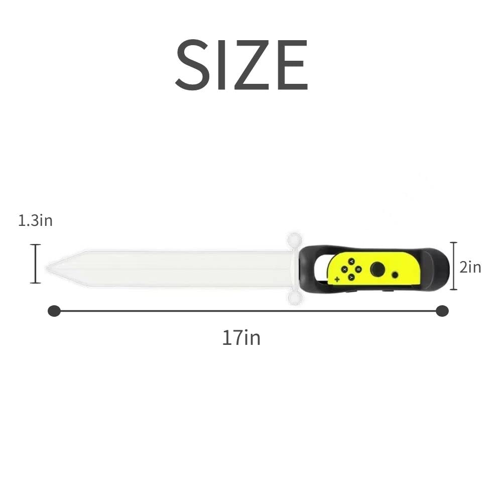 ENFILY LED Game Sword Accessories Compatible with Nintendo Switch/Switch OLED, Switch Sword Games Joycon(R) Controller Handle Grip for The Legend of Zelda Skyward Sword HD