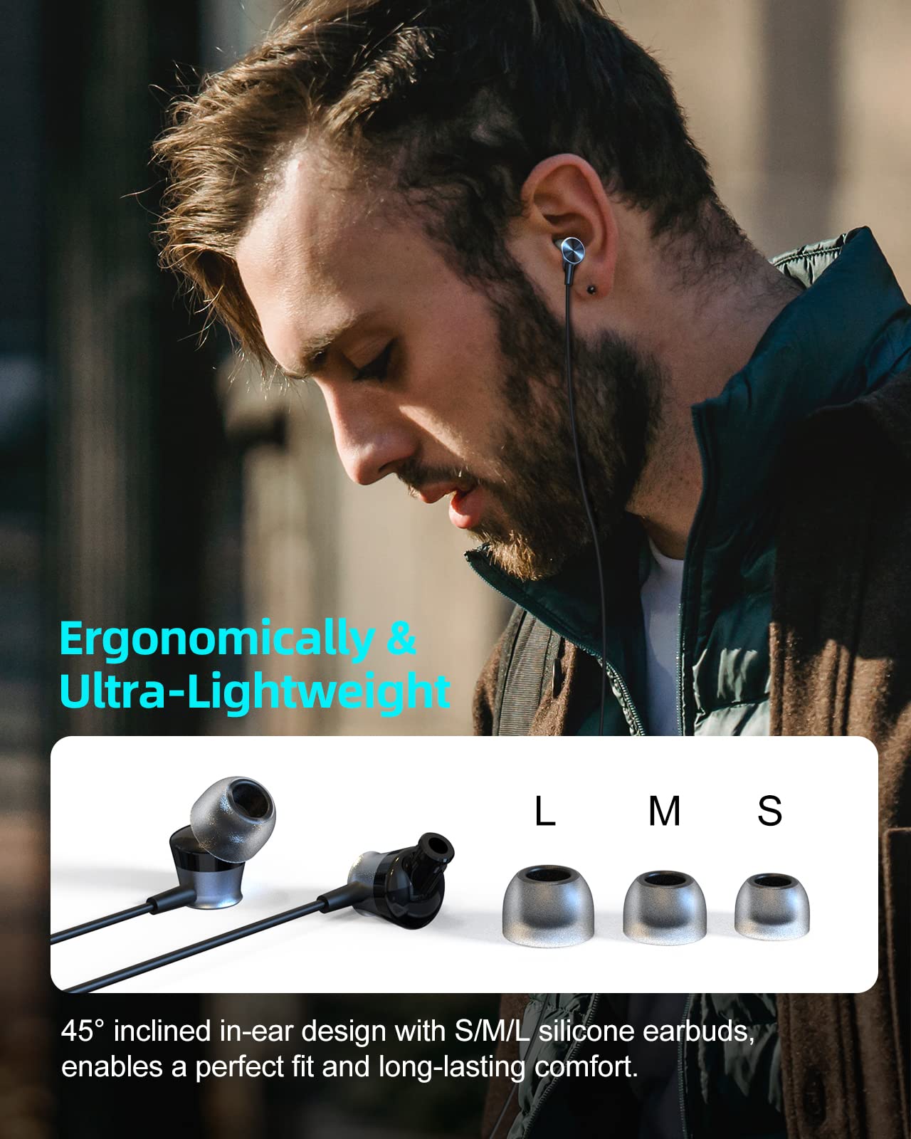 iFory USB C Earphones, K30 Type C Wired Magnetic Headphones Metal Case with Mic & Remote Control in-Ear Earbuds Noise Canceling Sweatproof Headset Compatible for Samsung Ipad Pro iOS Android