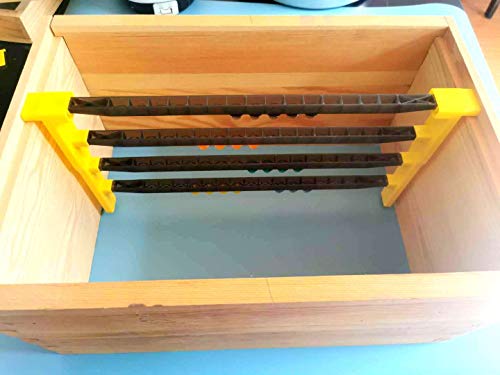JZBZ Beekeeping Queen Cell Cup Holder Frame Bar and Mounted Queen Cell Cups (2 pcs Sides and 4 pcs Cell Cup Holder Bars Plus 65 pcs Cell Cups)