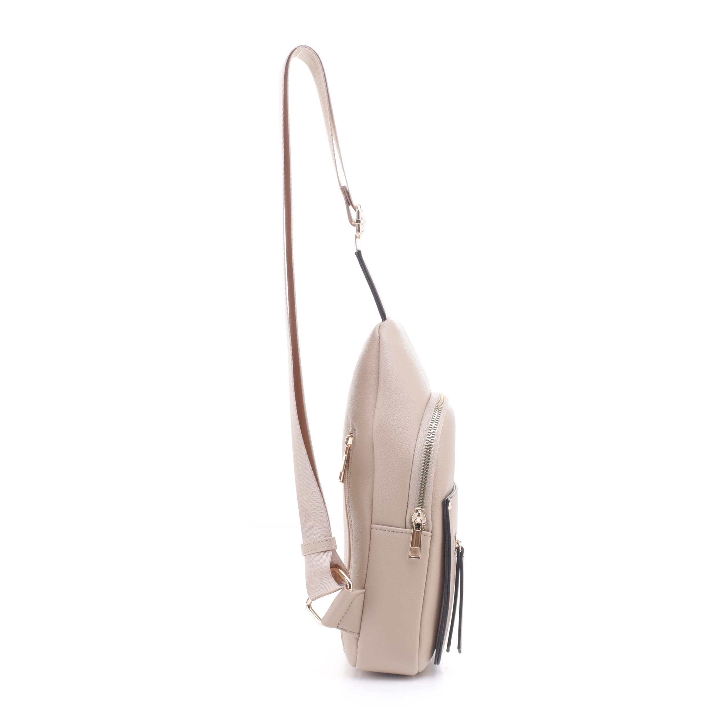 EVVE Crossbody Sling Bag for Women Small Sling Backpack Purse |Sand