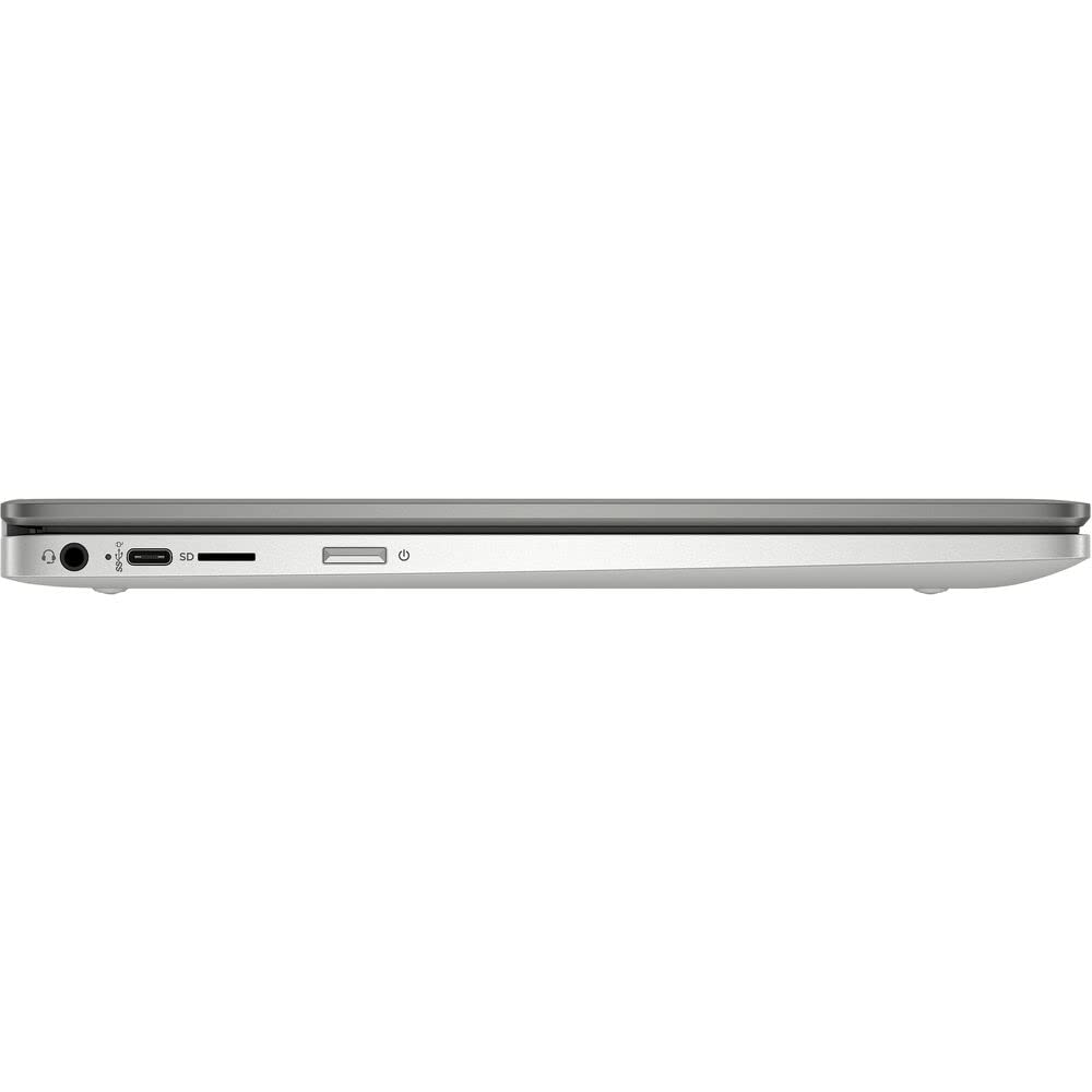 HP Laptop X360 14a Chromebook 14" HD Touchscreen, Entertaining from Any Angle Intel Celeron, 4GB DDR4 64GB eMMC WiFi Webcam Stereo Speakers Bluetooth 4.2 Chrome Silver (Renewed)