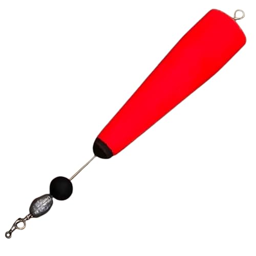 FOUR HORSEMEN TACKLE Popping Corks for Redfish and Speckled Trout - Durable Bobbers for Saltwater and Freshwater - 5 Inch - Red (Pack of 1)