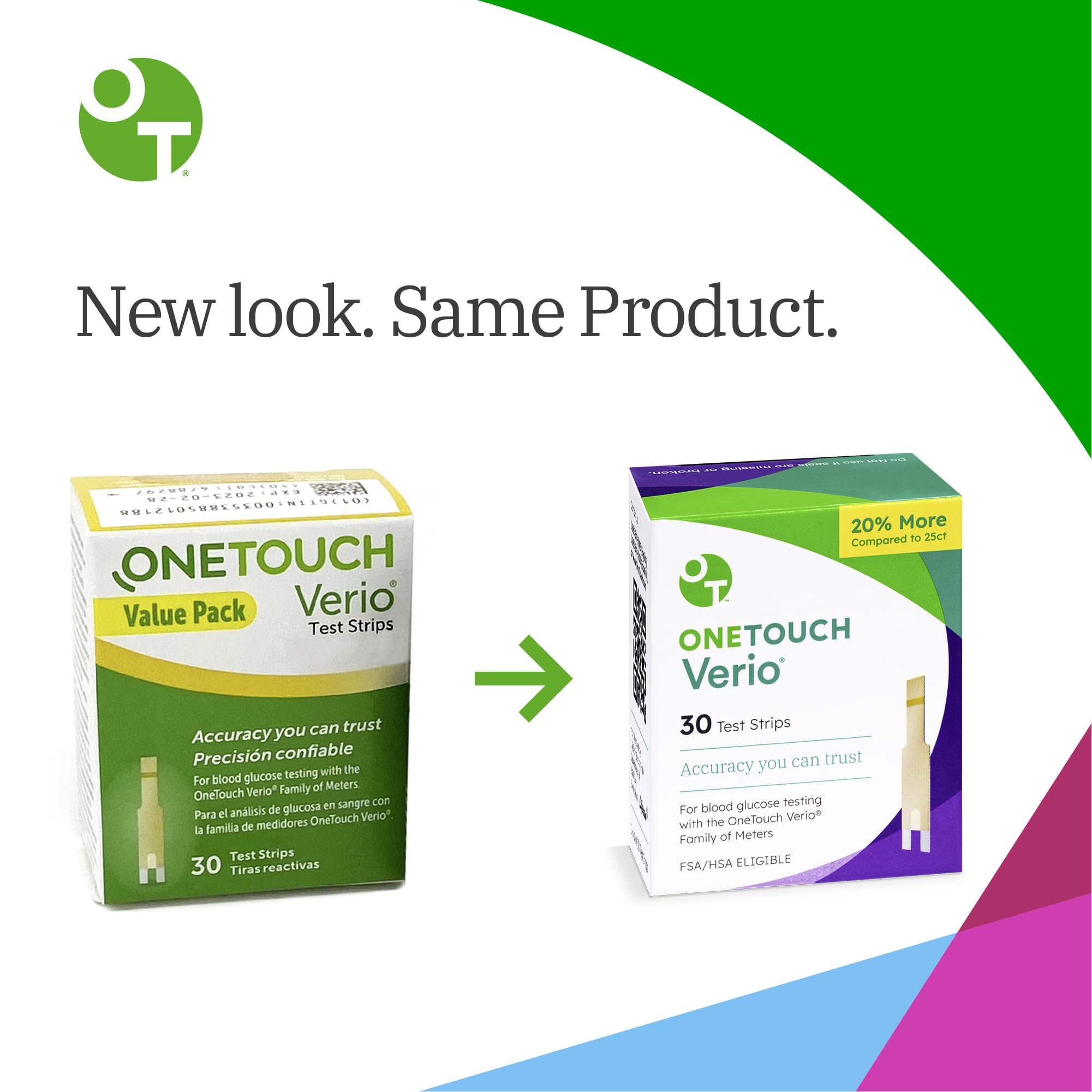 OneTouch Verio Test Strips for Diabetes Value Pack - 90 Count | Diabetic Test Strips for Blood Sugar Monitor | Home Self Glucose Testing | 3 Boxes, 30 Test Strips Per Pack
