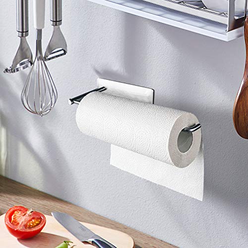 Paper Towel Holder,Paper Towels Bulk- Self-Adhesive Under Cabinet,Paper Towels Rolls - for Kitchen,Stainless Steel Paper Towel Holdersā¦