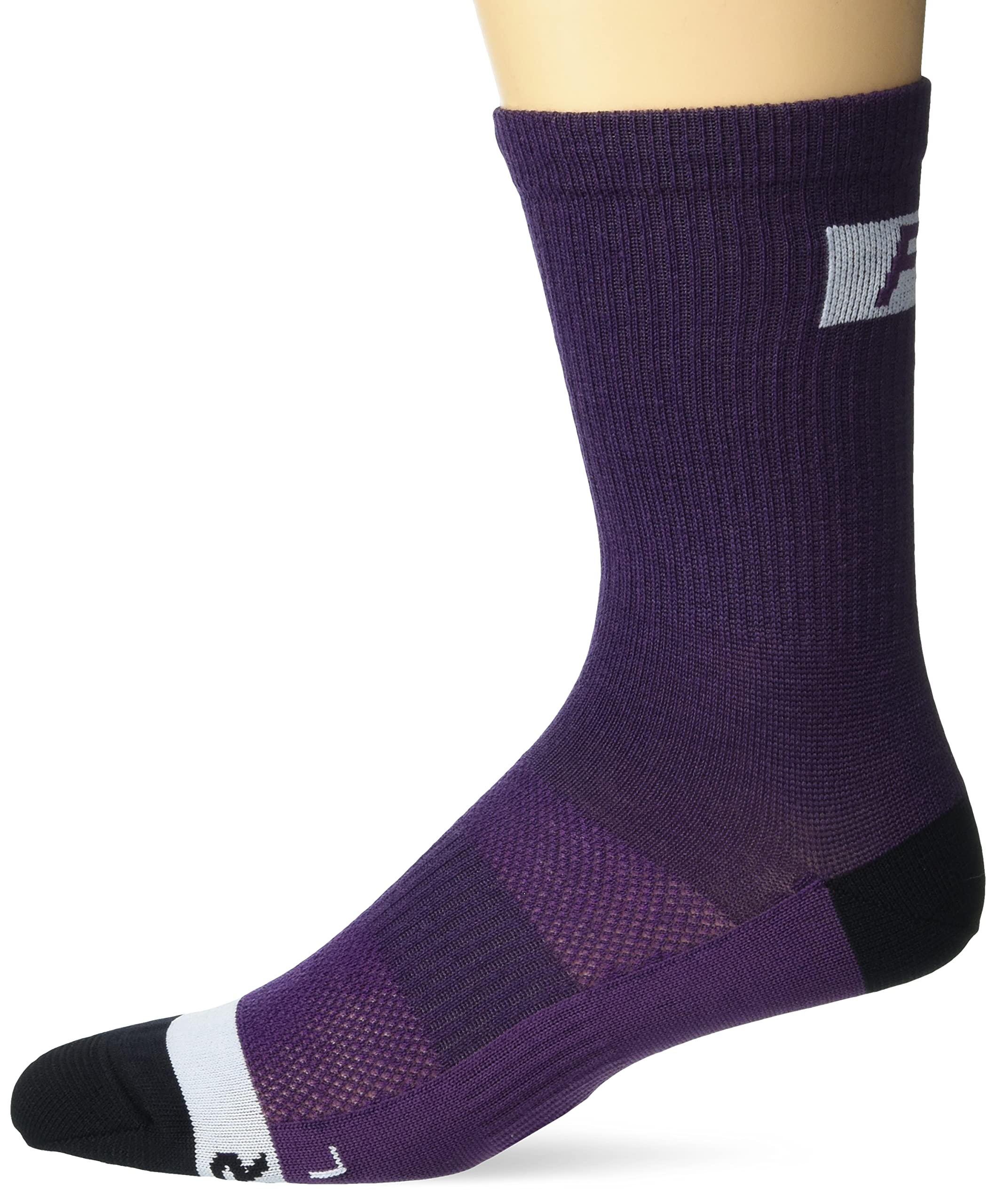 Fox Racing Men's Standard 6" Flexair Merino Sock, Dark Purple, S/M