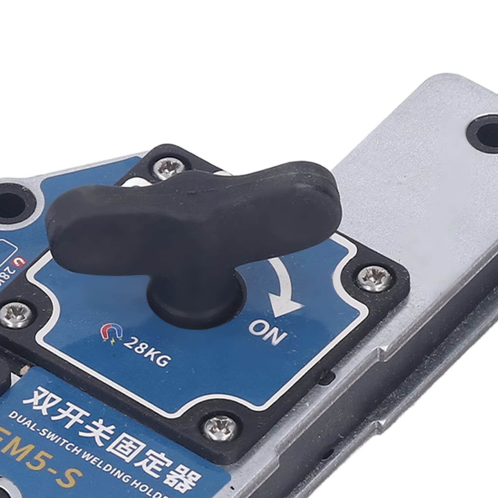 Kadimendium 2Pcs Welding Magnet 2 Switch Welding Holder 90 Degree 28KG Welder Magnetic Holder Angle Support Fixture Welding Clamp