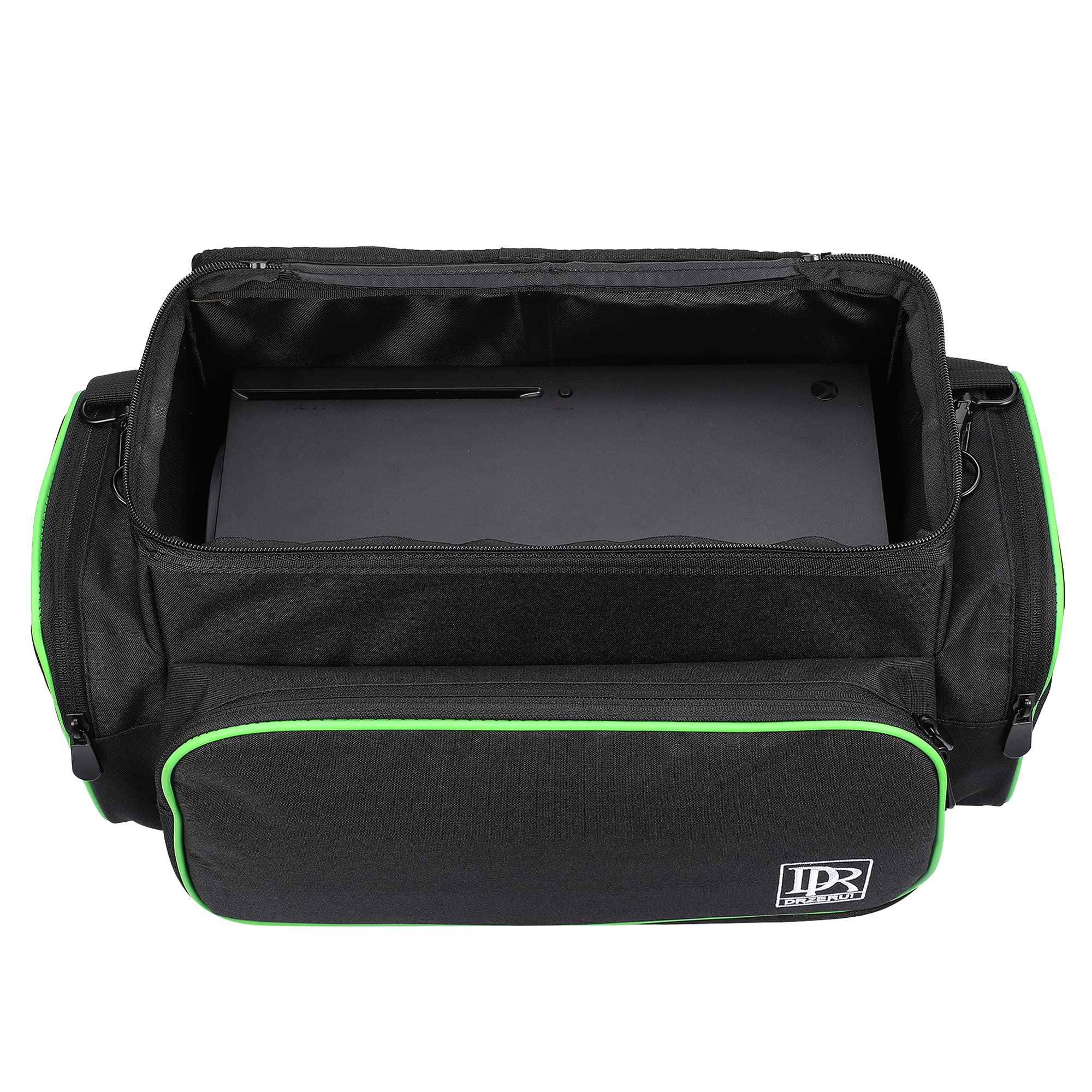 DRZERUI Carrying Case for Xbox Series X, Travel Bag Storage for Xbox Series X Console, Controllers, Cables and Other Gaming Accessories
