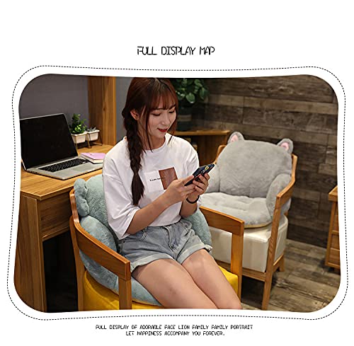 Fxaelian Seat Cushion Chair Pads Waist Pillow Back Cushion Décor Cute Cartoon Plush Thickened for Chair Car Home Office Patio Elephant