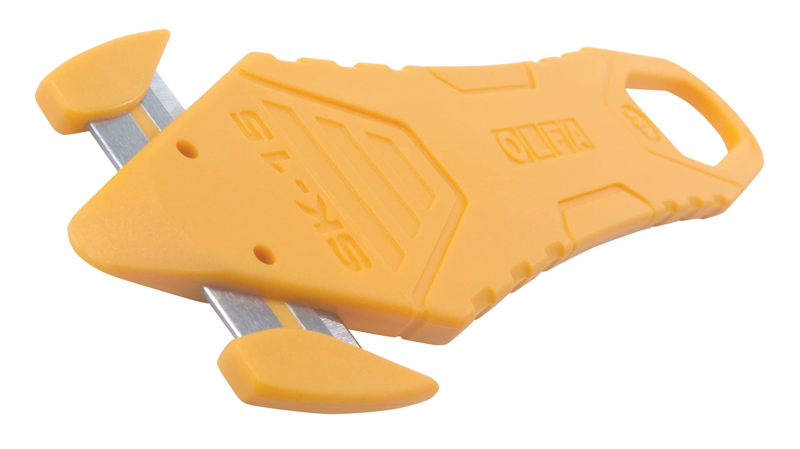 OLFA Disposable Concealed Blade Safety Knife, 10 Knives (SK-15/10) - Disposable Multi-Purpose Safety Box Cutter w/Concealed Blade, Tape Splitter, & Non-Slip Ergonomic Handle (10 Pack)
