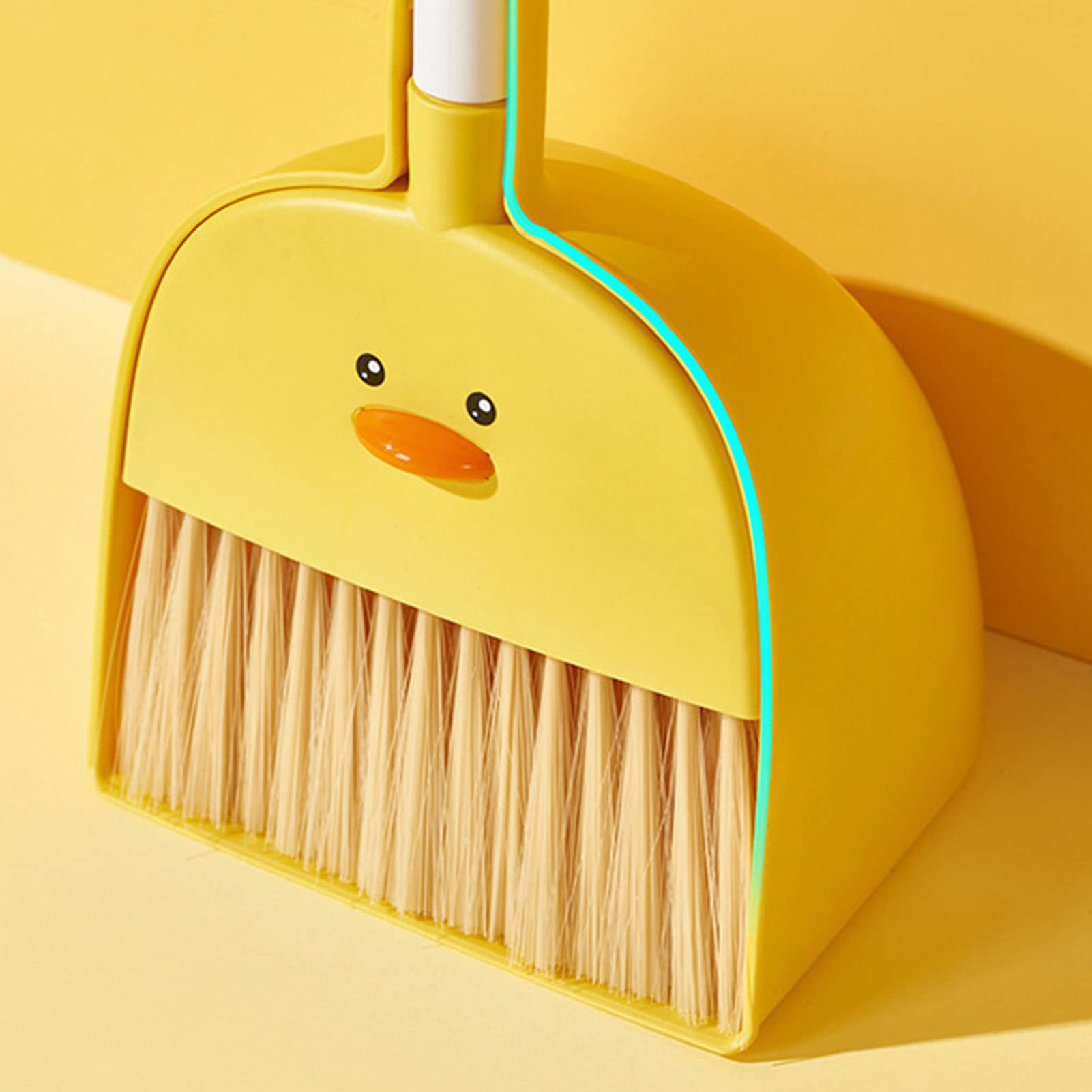 Kids Cute Cartoon Mini Broom Dustpan Set Children Home Sweep Toys PP PET Material