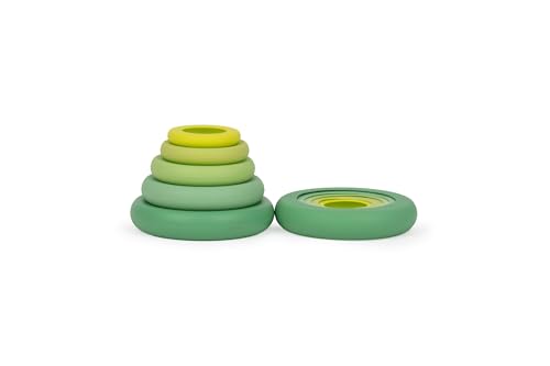 Food Huggers 5pc Reusable Silicone Food Savers | BPA Free & Dishwasher Safe | Fruit & Vegetable Produce Storage for Onion, Tomato, Lemon, Banana, Cans & More | Round, Sage Green