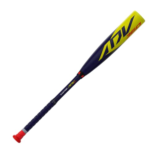 Easton ADV 360 2 Pc. Composite Baseball Bat 2 5/8 Barrel -11 USA, 30-19, Black/Yellow