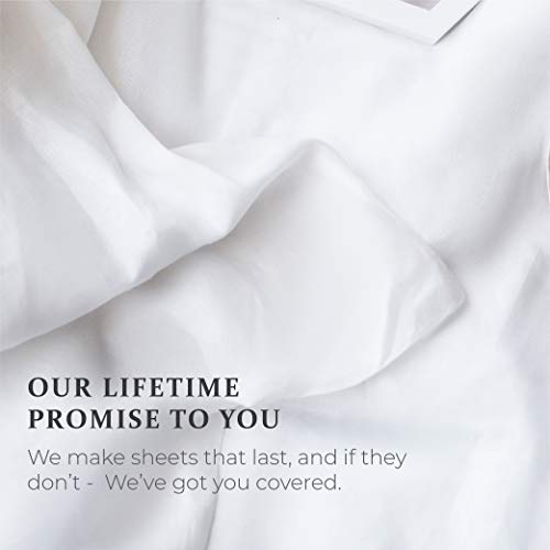 Everspread 1000 Thread Count Cotton Bed Sheets (4 Piece Sheet Set) - Queen Size, Light Gray. 100% Natural Long Staple Cotton Bedding, Luxury Sateen Weave. Fits Mattress up to 18 inches