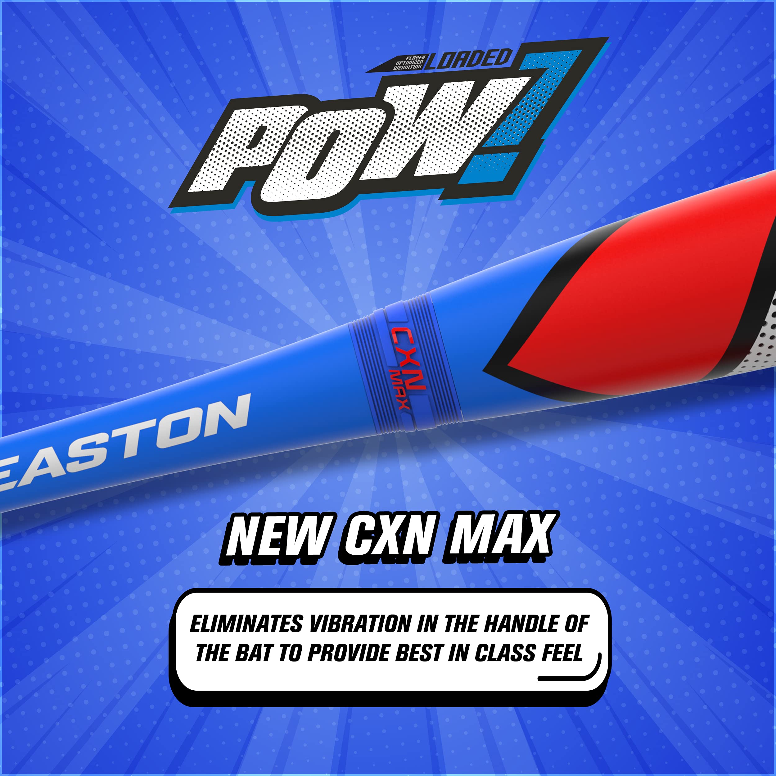 Easton POW Slowpitch Softball Bat, End Loaded, 12.75 in Barrel, USSSA, ISA & NSA, 34in x 25.5oz