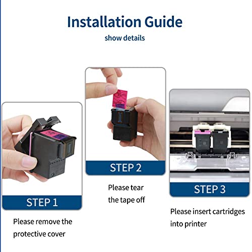 V-Surink Remanufactured Ink Cartridges Replacement for HP 94 150 100 H470 7410 7310 7210 9800 Deskjet 460 PSC 1610 2355 Printer .High Capacity Cartridges(Black, 2 Pack)