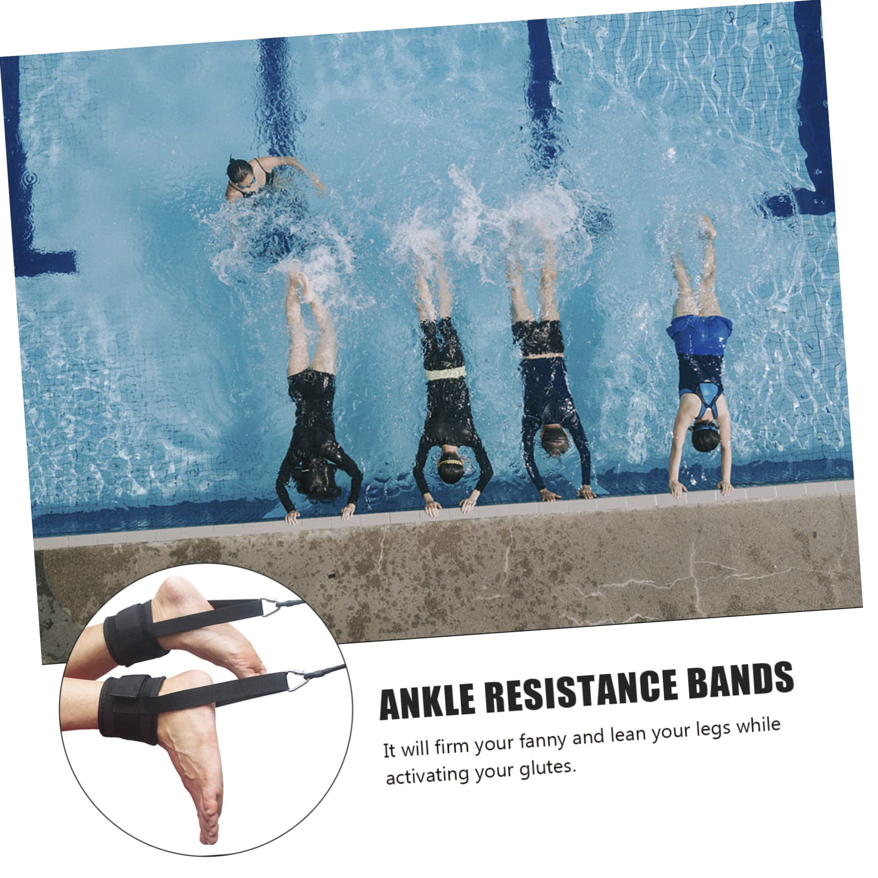 GAFOKI 2 Sets Swimming Training Belt Workout Belt for Men Yoga Accessories Exercise Accessories Swim Tether Stationary Exercises Resistance Rope Exercise Bands Resistance Men Ankle Straps