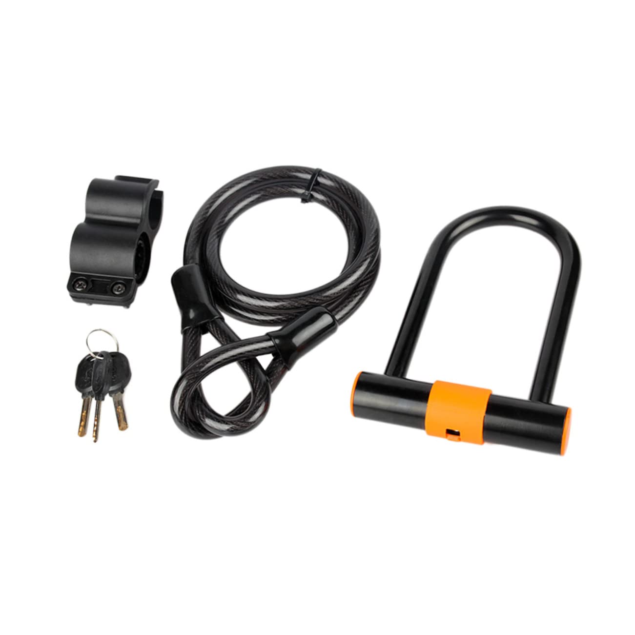 GAFOKI Bike U-Locks Bike Chain Lock Steel Cable Bar Lock Electric Car Lock Cable Lock Lock Light Weight Lock with Key Lock Chain Orange Motorcycle Key Locks Chain Lock Cable Locks