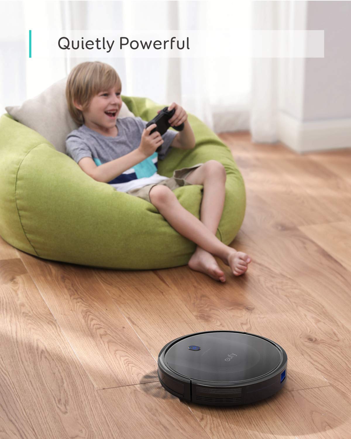 eufy BoostIQ RoboVac 11S MAX, Robot Vacuum Cleaner, Super-Thin,Powerful Suction, Quiet, Self-Charging Robotic Vacuum Cleaner, Cleans Hard Floors to Medium-Pile Carpets, White (Renewed)