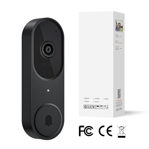 CutePanda 1080P Doorbell Video Camera Wired, Ring Chime, Home Security System, Indoor/Outdoor, Intelligence Human Detection,Night Vision, Instant Alert, Two-way Audio, Easy Installation