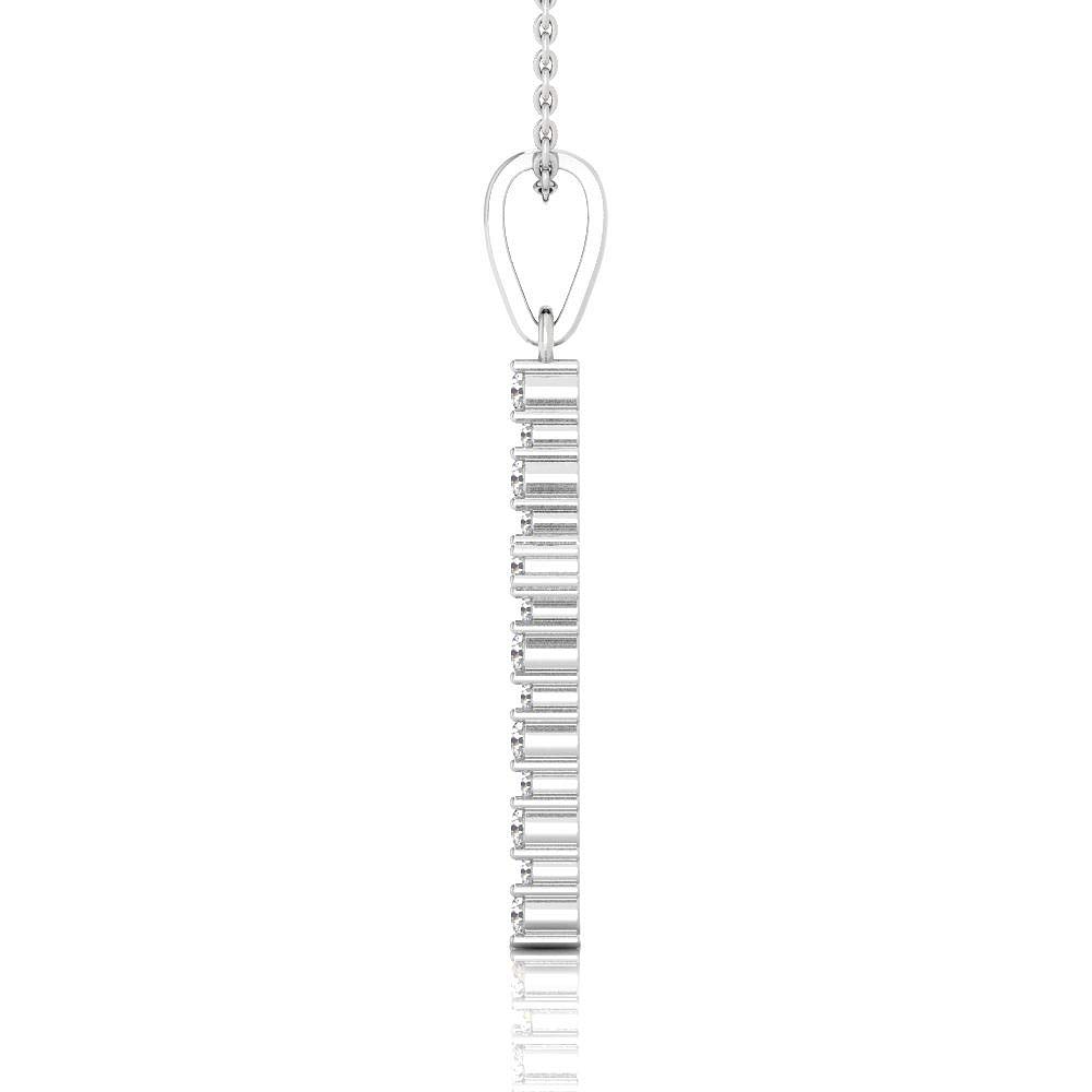Diamond Cross Pendant Necklace - 1/3 Ctw (IGI Certified) in 925 Sterling Silver (with 18" Chain)