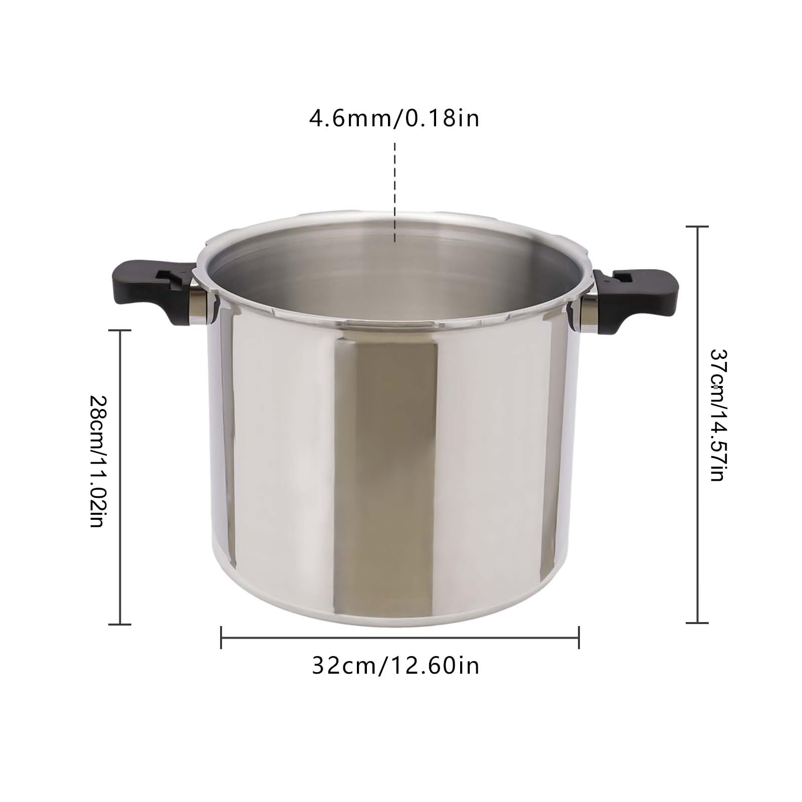 MuChaIOAK Pressure Canner 22-Quart, Stainless Steel Pressure Canner 22 Quart Induction, Aluminum Pressure Cooker Built-in Pressure Gauge with Rack, Silver