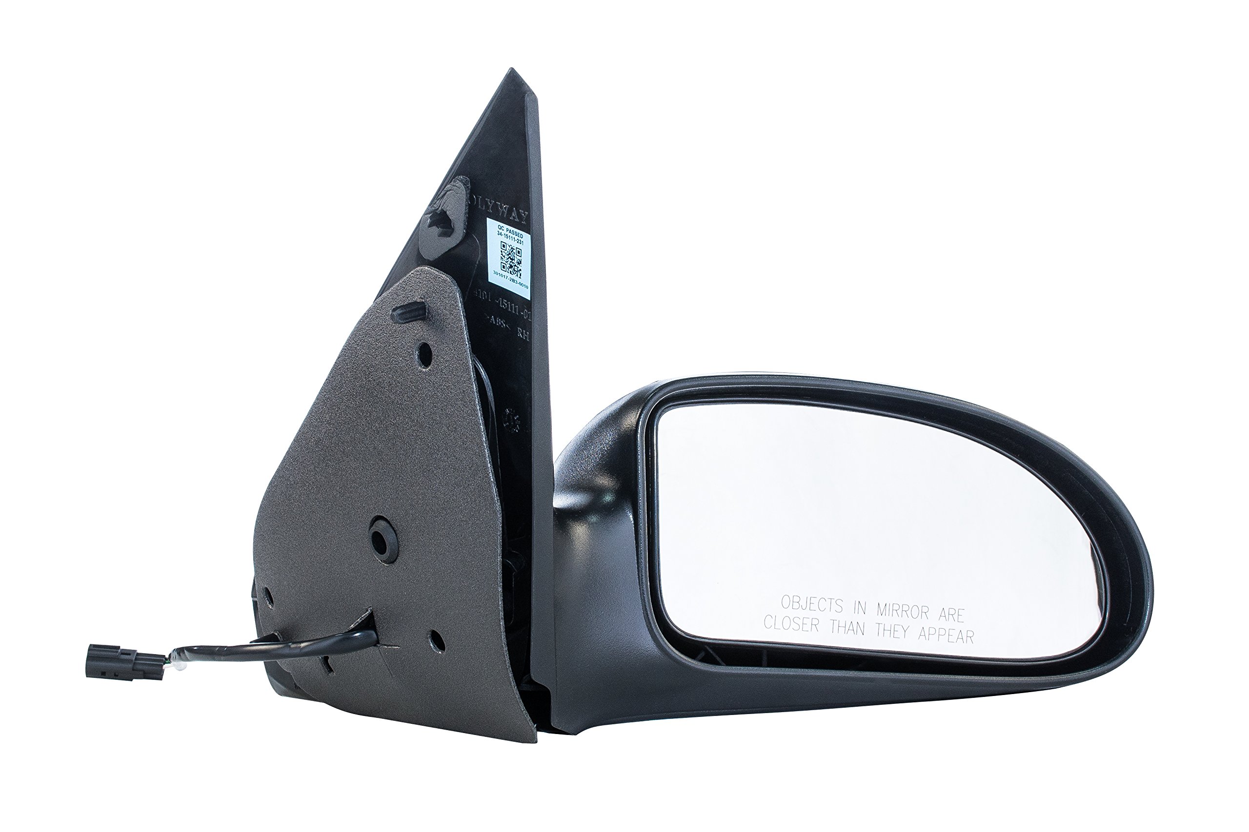 Dependable Direct Left Driver Side Textured Power Operated Non-Heated Non-Folding Door Mirror for USA Built Ford Focus (2000 2001 2002 2003 2004 2005 2006 2007) - Parts Link #: FO1320180