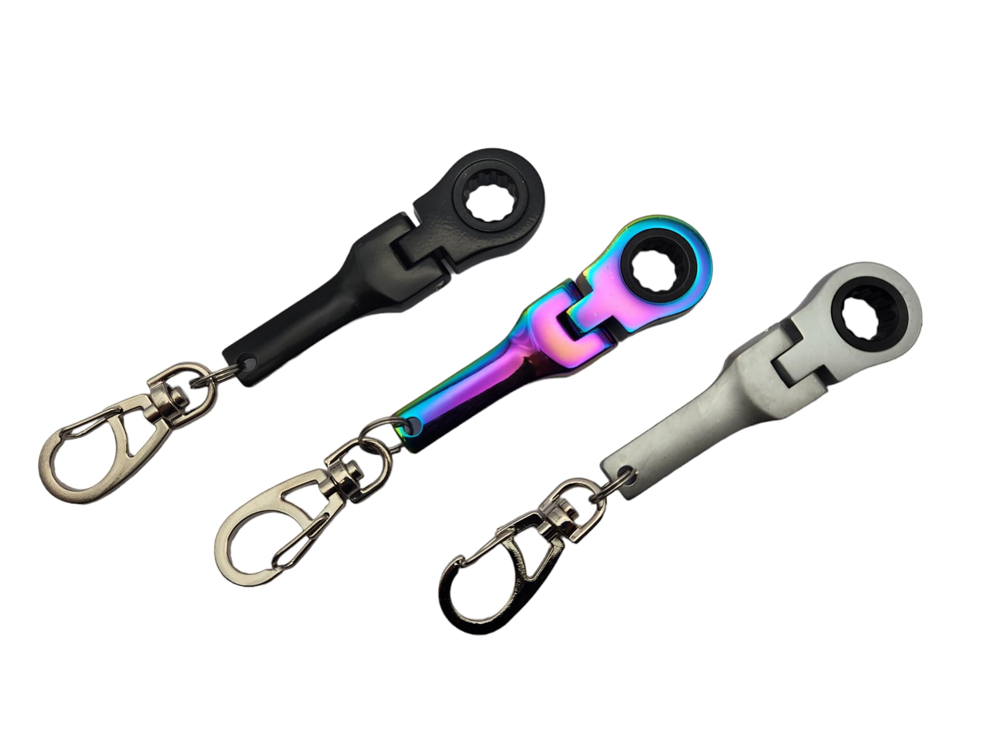 GT//Rotors 10mm Ratchet Wrench Keychain Key Ring (Free Bonus: Toy Spanner Keychain)