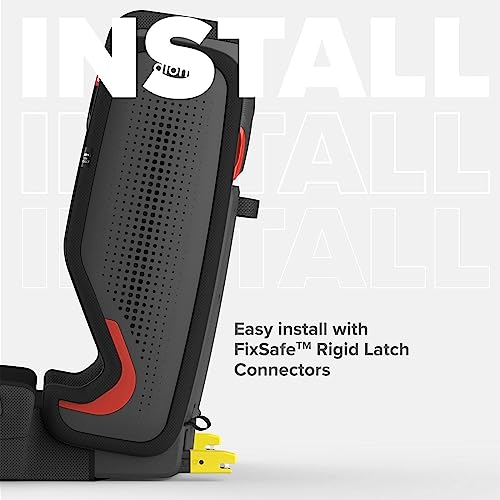 Diono Monterey 5iST FixSafe High Back Booster Car Seat with Expandable Height and Width, Compact Fold to Full Size Booster, Foldable, Portable Booster for Go-Anywhere Travel, Black Jet