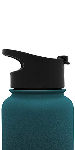 Simple Modern Flip Lid with Handle - Fits All Summit and Hydro Flask Wide Mouth Water Bottle Sizes - Splash Proof Coffee Cap for 10, 12, 14, 16, 18, 20, 22, 24, 32, 40, 64 & 84 oz -Midnight Black