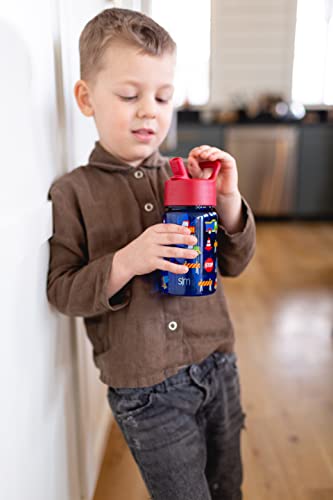 Simple Modern Kids Water Bottle Plastic BPA-Free Tritan Cup with Leak Proof Straw Lid | Reusable and Durable for Toddlers, Boys, Girls | Summit Collection | 12oz, Shark Bite