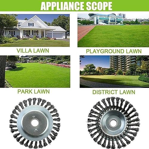 NYASAA Libiyi Razorsharp Trimmer Head, Unbreakable Sharp Wired Trimmer Head, Razor Sharp Steel Wire Rotary Weed Brush Cutter for String Gardening Lawnmower Moss Grass Rust Removal etc (6 inch)