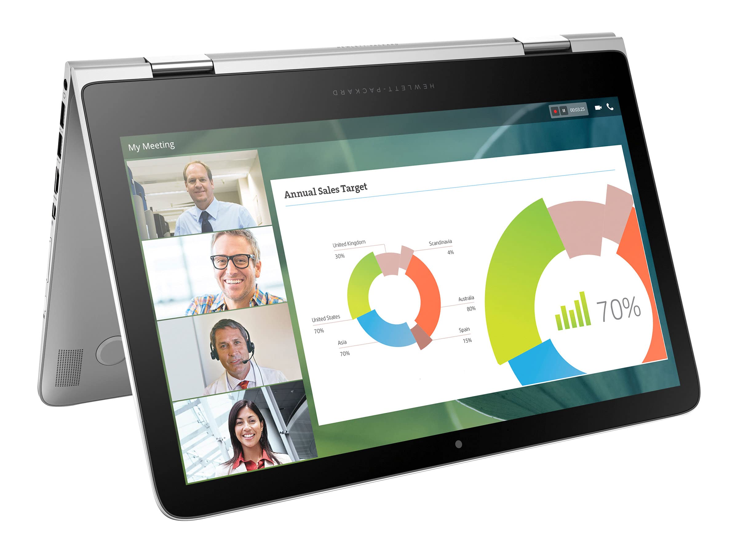 HP Spectre Pro x360 G2 13.3-in FHD (1920x1080) - Intel Core i7-6600U 2.60GHz - 8GB RAM - NVMe M.2 512GB SSD - Windows 10 Pro 64-Bit - Webcam - Touchscreen - Bluetooth - Fingerprint Reader (Renewed)