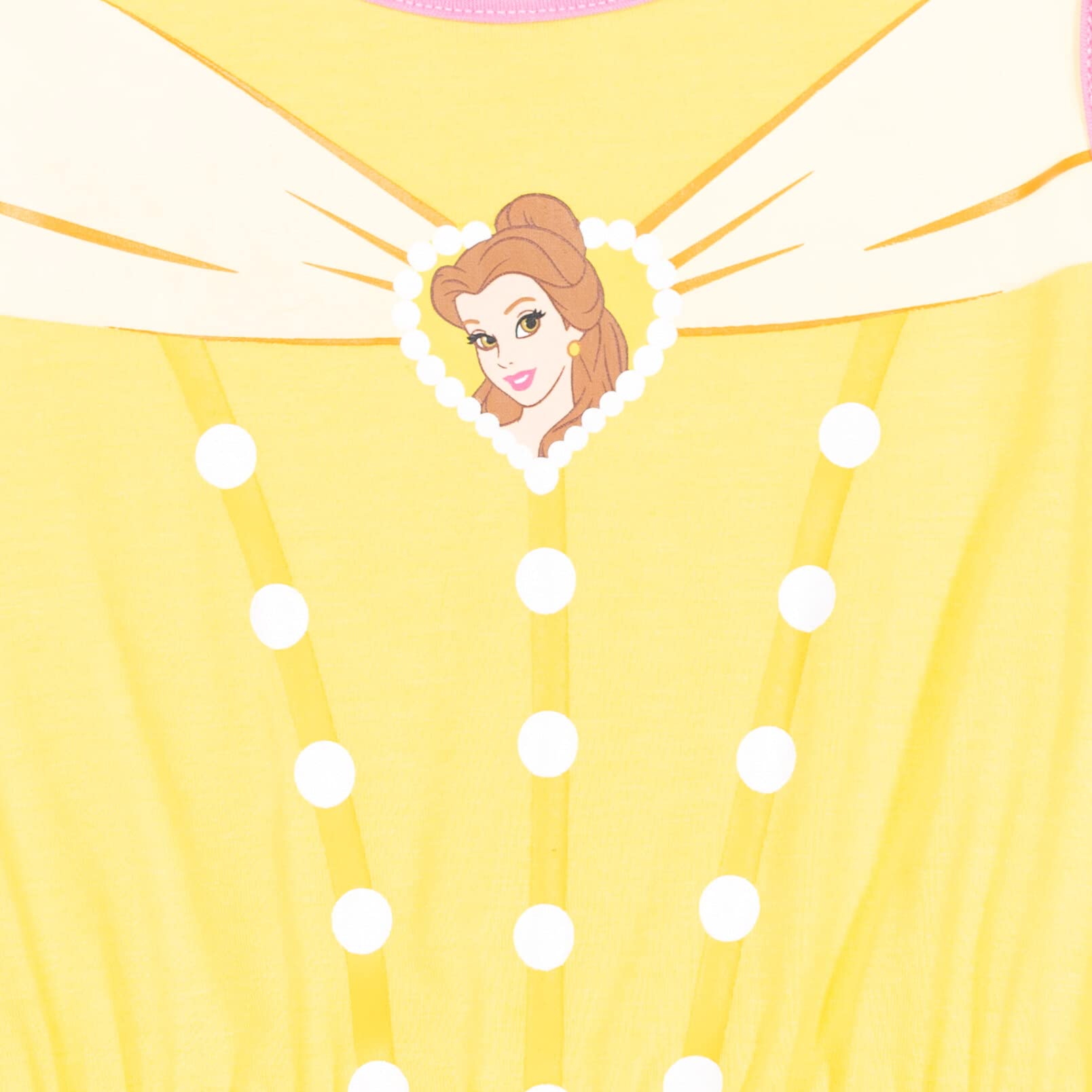 Disney Princess Belle Little Girls Romper With Skirt Overlay 7-8