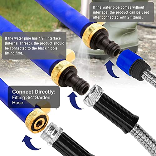 Gresonic Hydro Jet High Pressure Power Washer Wand for Garden, Portable Watering Sprayer with Universal Hose End and Hydrojet Water Power Nozzle for Gutter Patio Car Window House