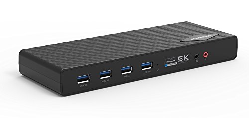 Diamond Multimedia (DS6950) Ultra Dock 5K/4K USB Type-C, Type-A Docking Station and Compatible with Thunderbolt 3 Laptops/Desktop PC’s