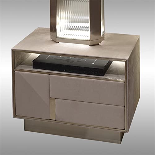 HIGOH Bedside Table Luxury Bedside Cabinet, Storage Cabinet, Corner Table, Living Room, Simple Bedside Cabinet