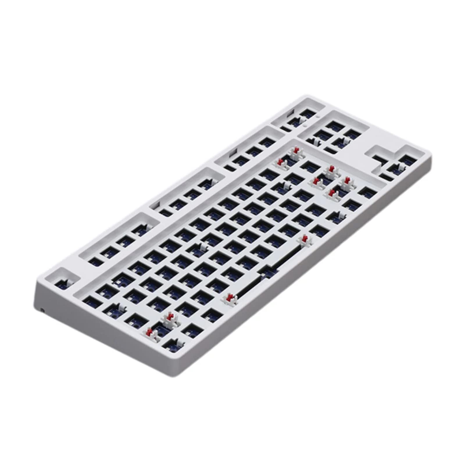 EPOMAKER Skyline 87 TKL Hot-Swappable Bluetooth 5.0/2.4G/Type-C Wired Mechanical Gaming DIY KIT, with PCB Mounting Plate, RGB, Compatible with 3/5Pin Switches (White)