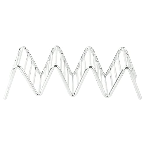 G.E.T. 4-81859 Stainless Steel Stainless Steel Taco Holder for Four or Five Tacos Stainless Steel Specialty Servingware Collection